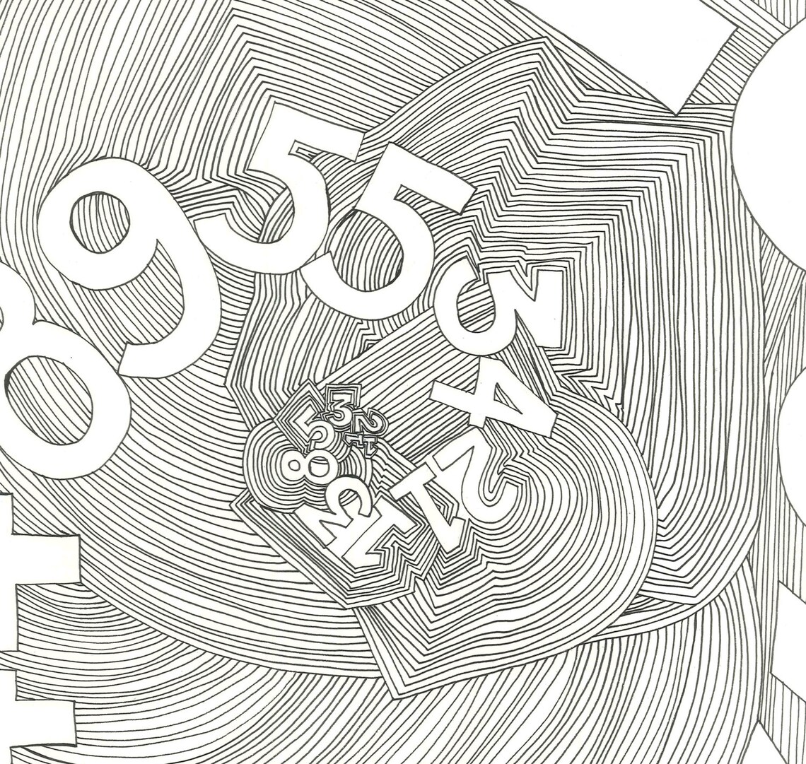 Fibonacci - Original Ink Drawing - Etsy