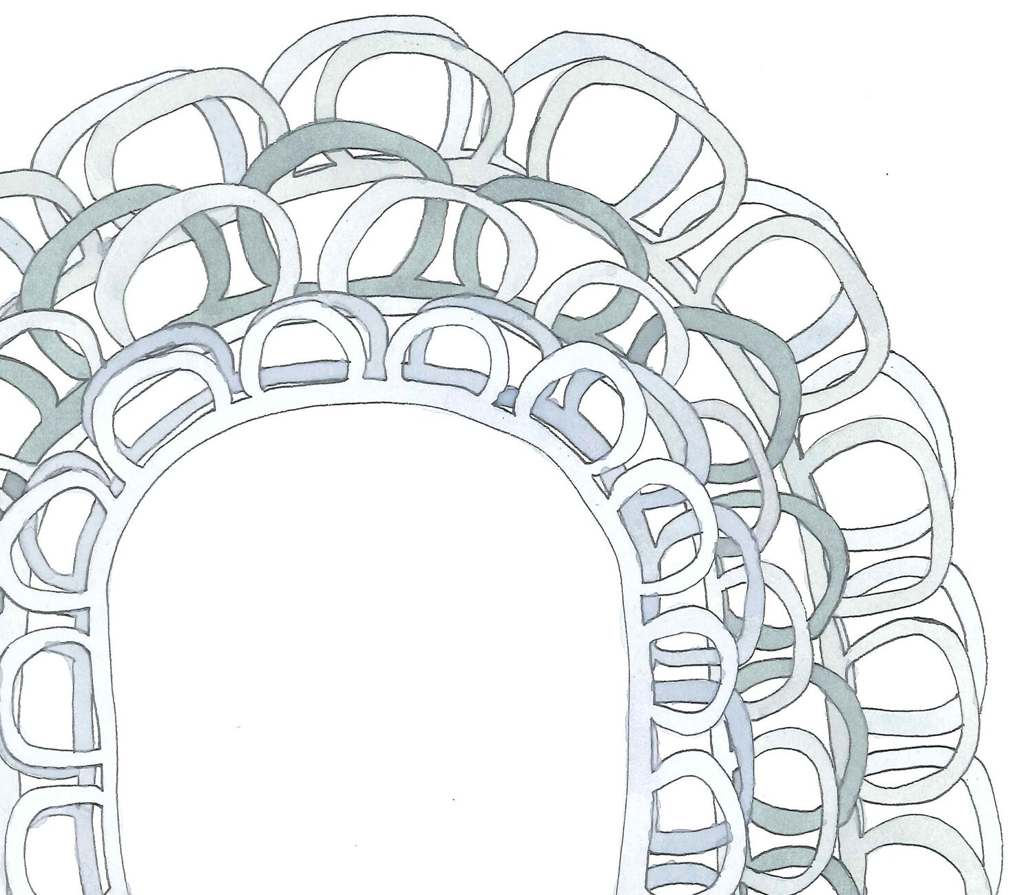 Frame 2 - Original Ink and Watercolor Drawing, Painting, Illustration ...