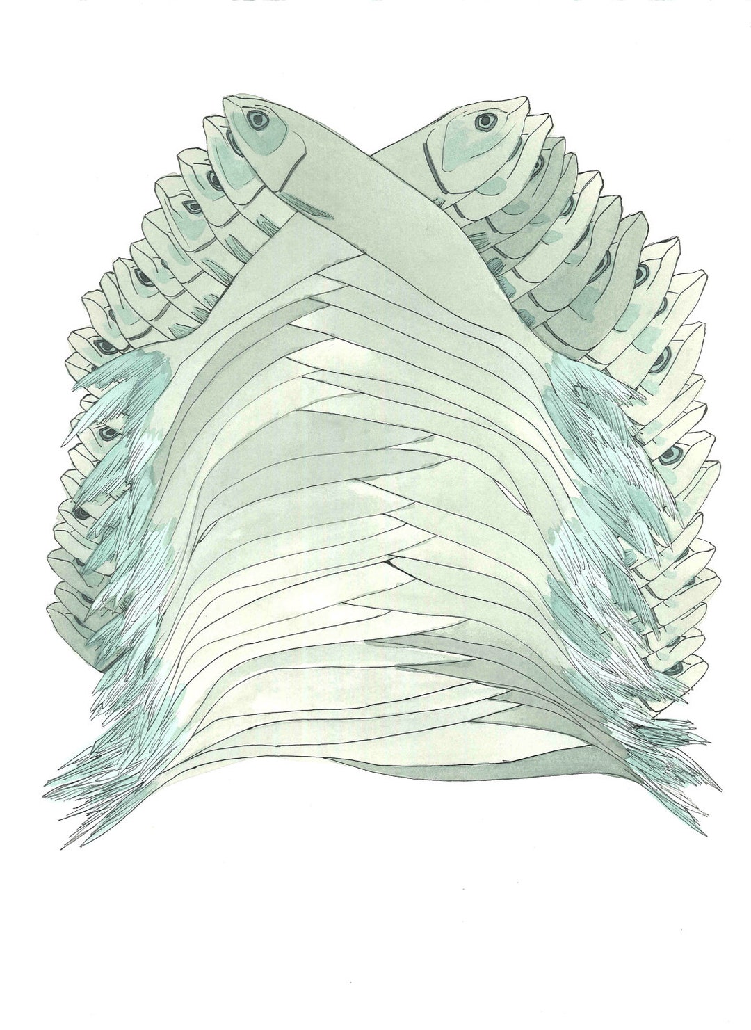 Bounty - Original Ink and Watercolor Drawing, Painting, Illustration - Etsy