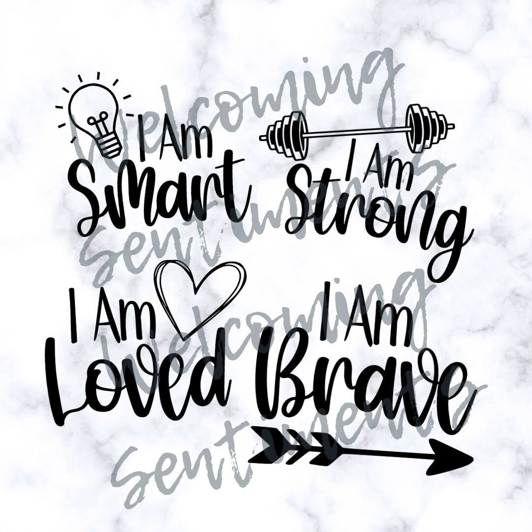 I AM Statements SVG, PNG Files for Cutting Machines, Cricut, Silhouette ...