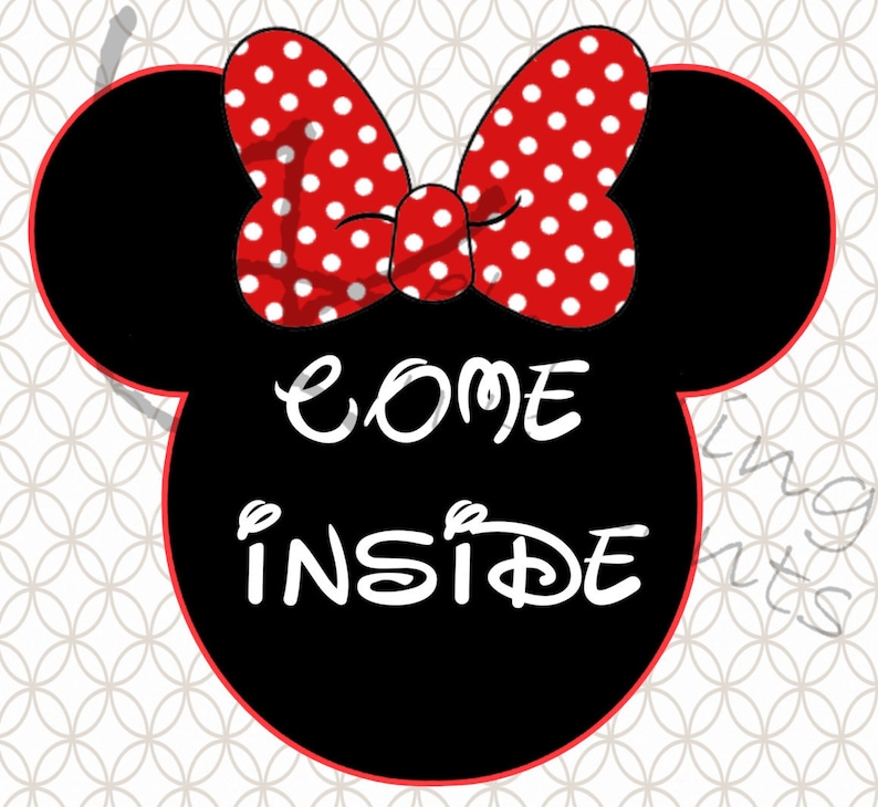DIGITAL DOWNLOAD - Minnie Mouse Come Inside Its Fun Inside (red) - Etsy