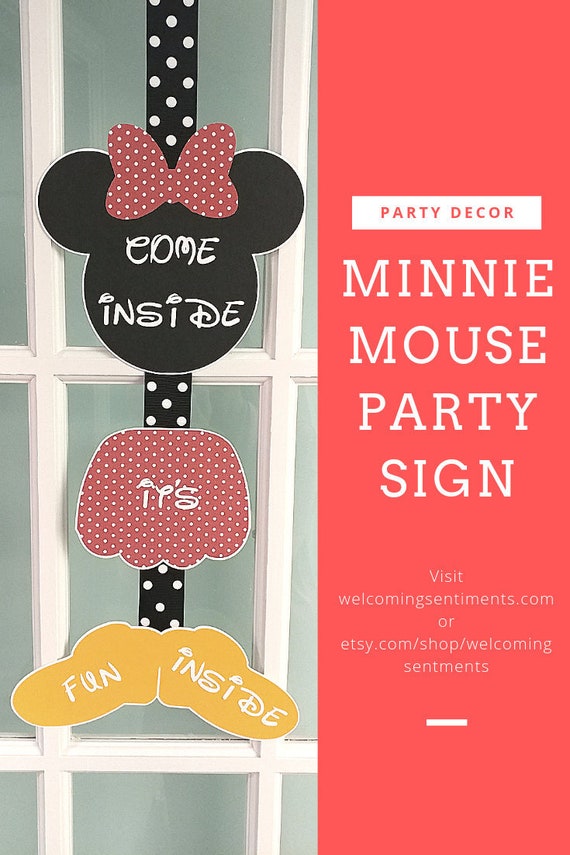 Minnie Mouse Come Inside It's Fun Inside door sign by Welcoming ...
