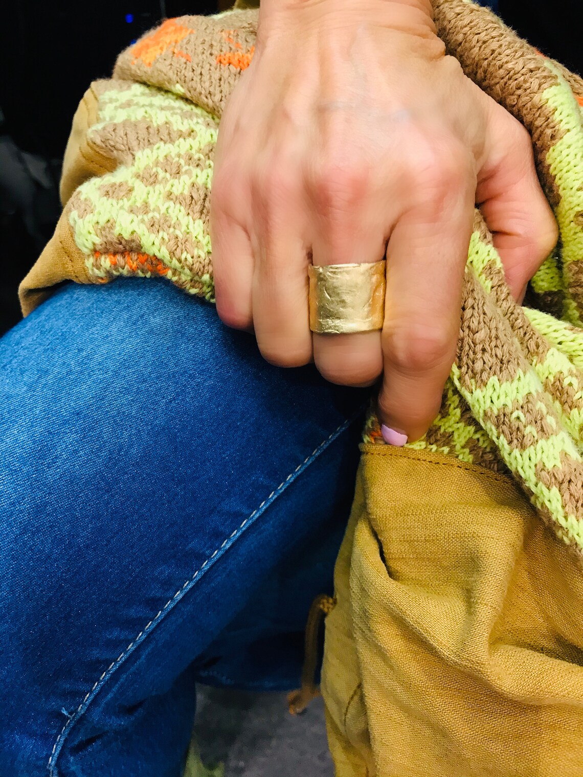 Cigar Band Wedding Band Wide Band - Etsy