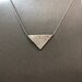 14K White Gold Triangle Pendant Necklace With Diamonds, Triangle ...
