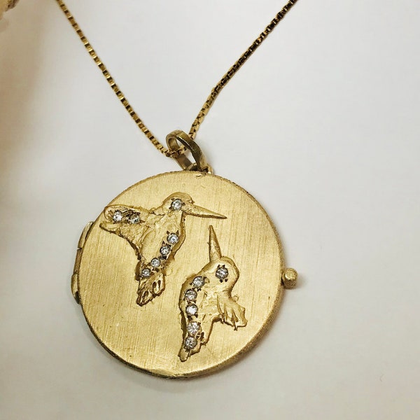 Hummingbird Locket - Etsy