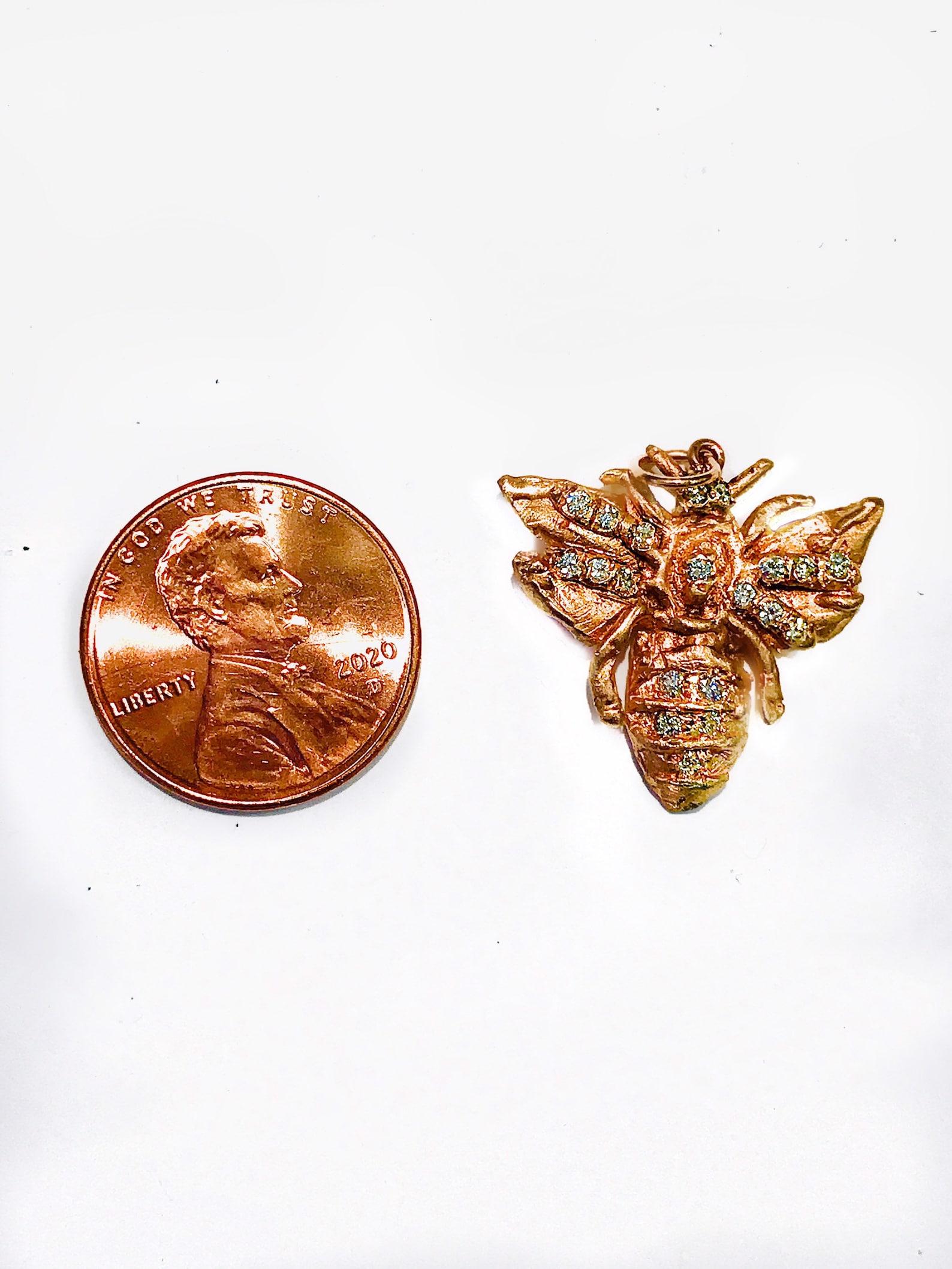 Bee Gold Bee rose Gold Bee Diamond Bee - Etsy