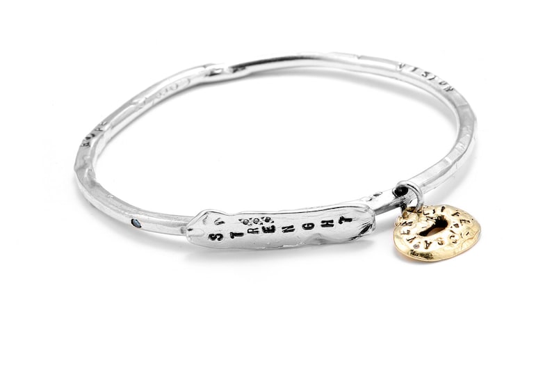 Handmade Bracelet - "strength", "life Saver" Women's Bangle Bracelet ...