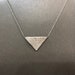 14K White Gold Triangle Pendant Necklace With Diamonds, Triangle ...