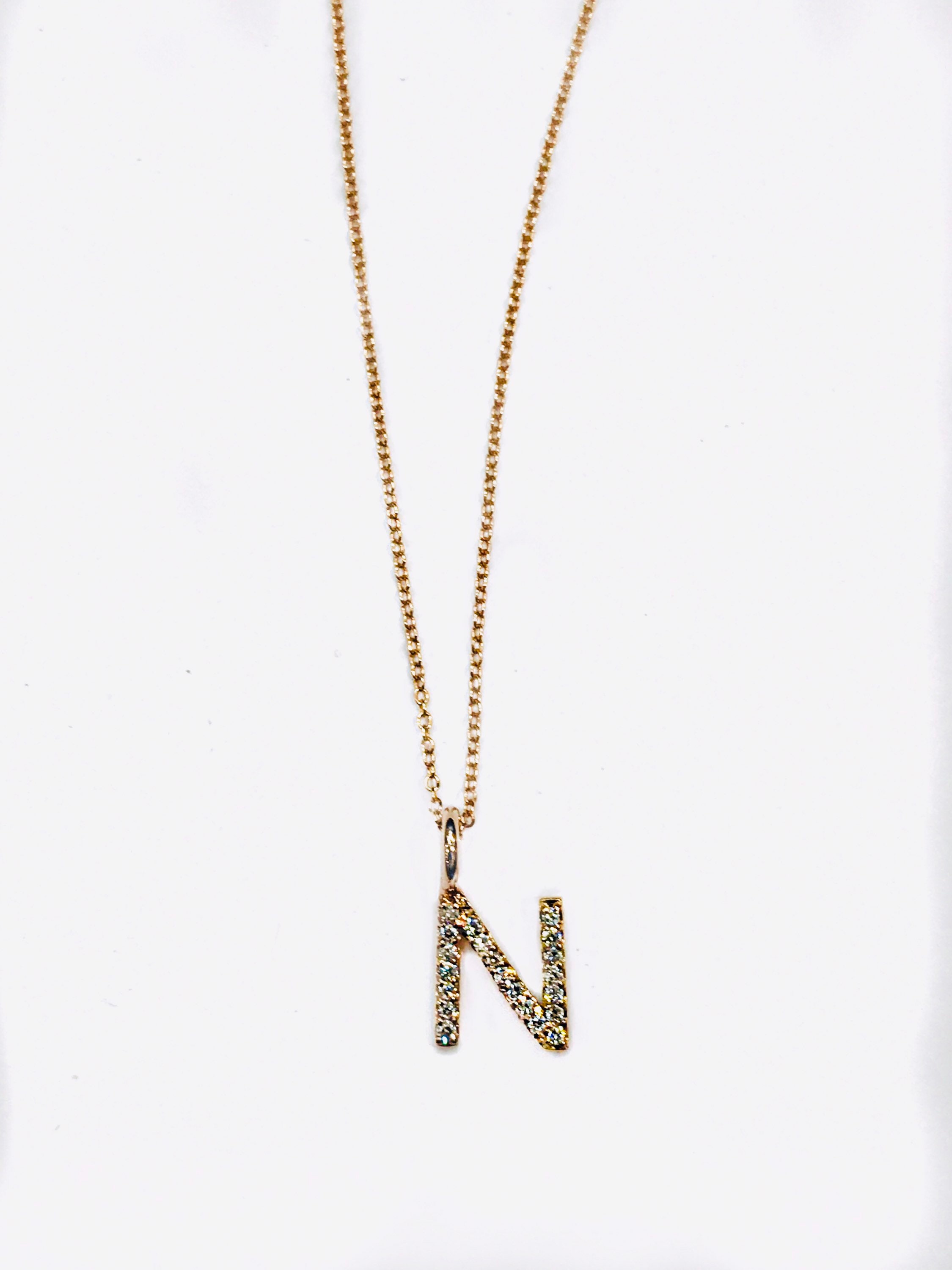 Letter N Gold And Diamond