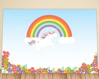 Printable Rainbow Sparkles Backdrop Instant Download 6ft X | Etsy