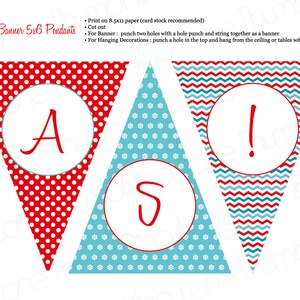 Printable Holiday Party Banner and Hanging Decorations, MERRY CHRISTMAS ...