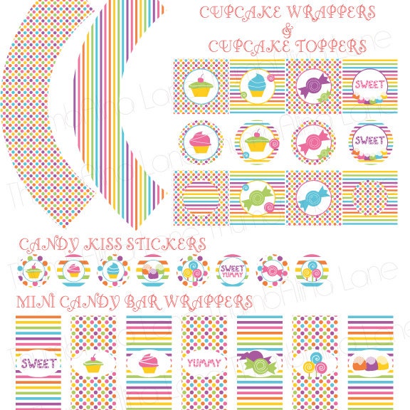 Sweet Shop Candy Land Printable Party Kit, Instant Download - Birthday ...