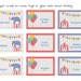 Carnival Circus Printable Buffet Cards / Name Tags, Instant Download ...
