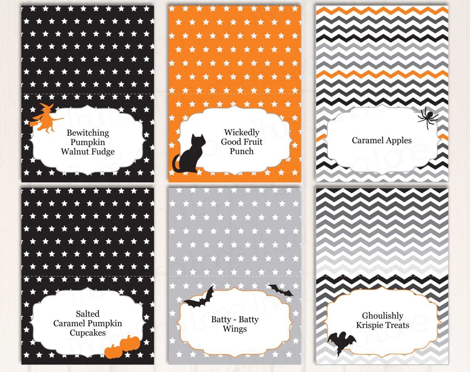 Editable Halloween Printable Buffet Cards / Food Tags / Place Cards ...