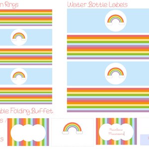 Deluxe Rainbow Printable Party Kit, Instant Download, Editable - Etsy