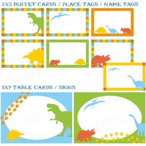 Dinosaur Printable Party Kit Happy Birthday Instant Download - Etsy