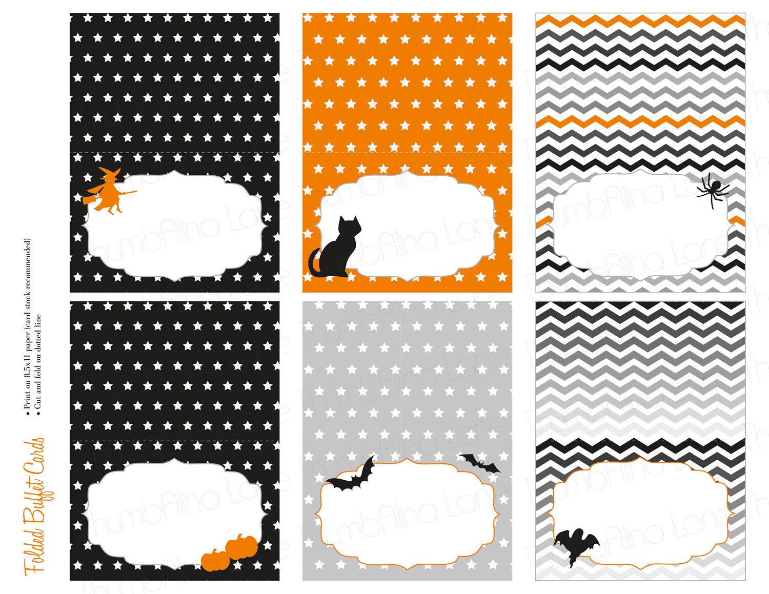 Editable Halloween Printable Buffet Cards / Food Tags / Place Cards ...