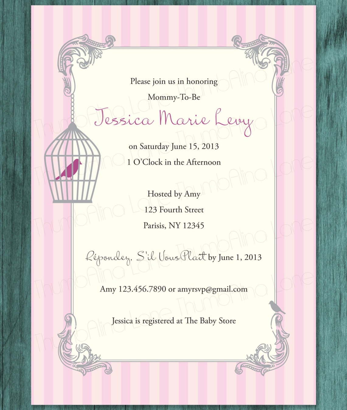 Vintage Parisian Printable Invitations - Paris, French, Printable, DIY ...