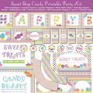 Sweet Shop Candy Land Printable Party Kit, Instant Download - Birthday ...