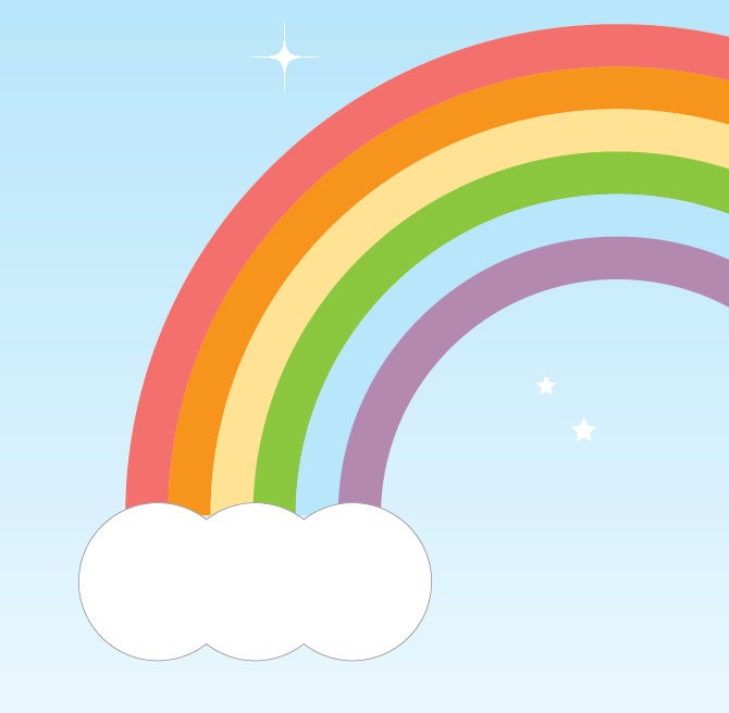 Printable Rainbow Backdrop, Instant Download, 6ft X 4ft, Banner, Party ...
