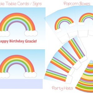 Deluxe Rainbow Printable Party Kit, Instant Download, Editable - Etsy