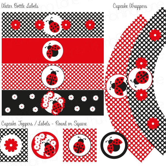 Ladybug Printable Party Kit, Happy Birthday, Instant Download - Etsy