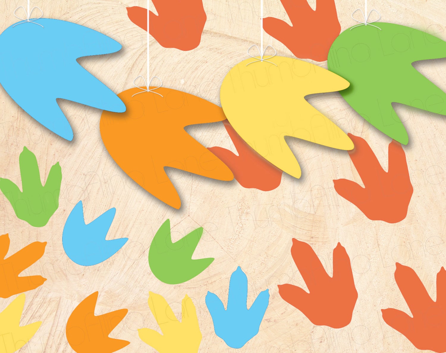 Dinosaur Footprint Template