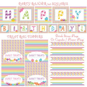 Sweet Shop Candy Land Printable Party Kit, Instant Download - Birthday ...