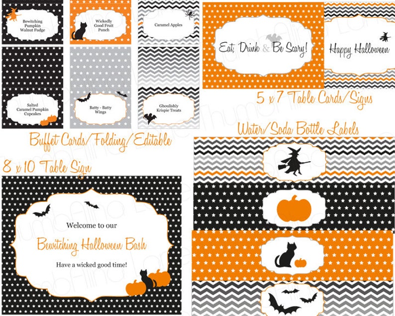 Printable Halloween Party Kit, Editable, Instant Download, Stars ...