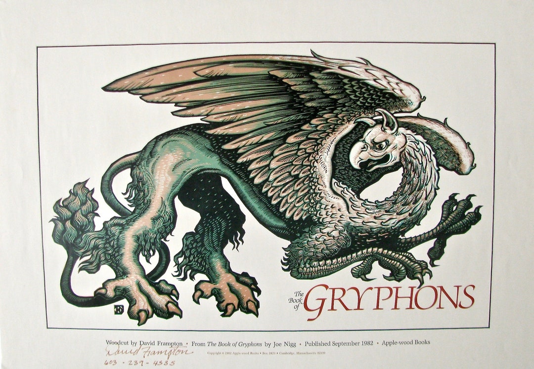 Book of Gryphons, Autographed by Artist David Frampton, Illustrated ...