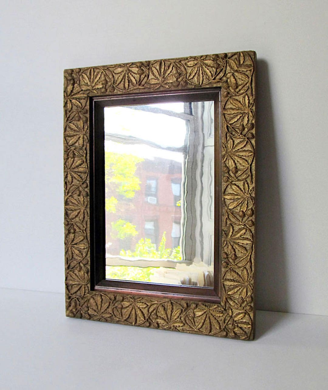 Antique Hemp Motif, Mirror Glass Framed, VERY Unusual, 19th Century ...