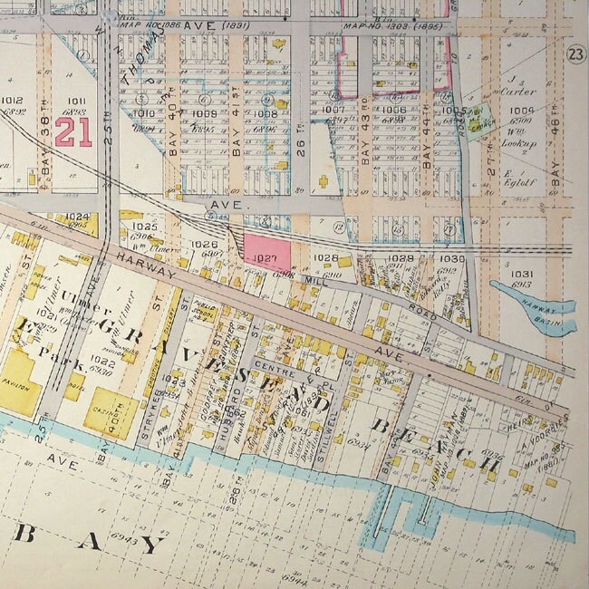 Gravesend Map Brooklyn History Original Block/lot Map 1898 | Etsy UK