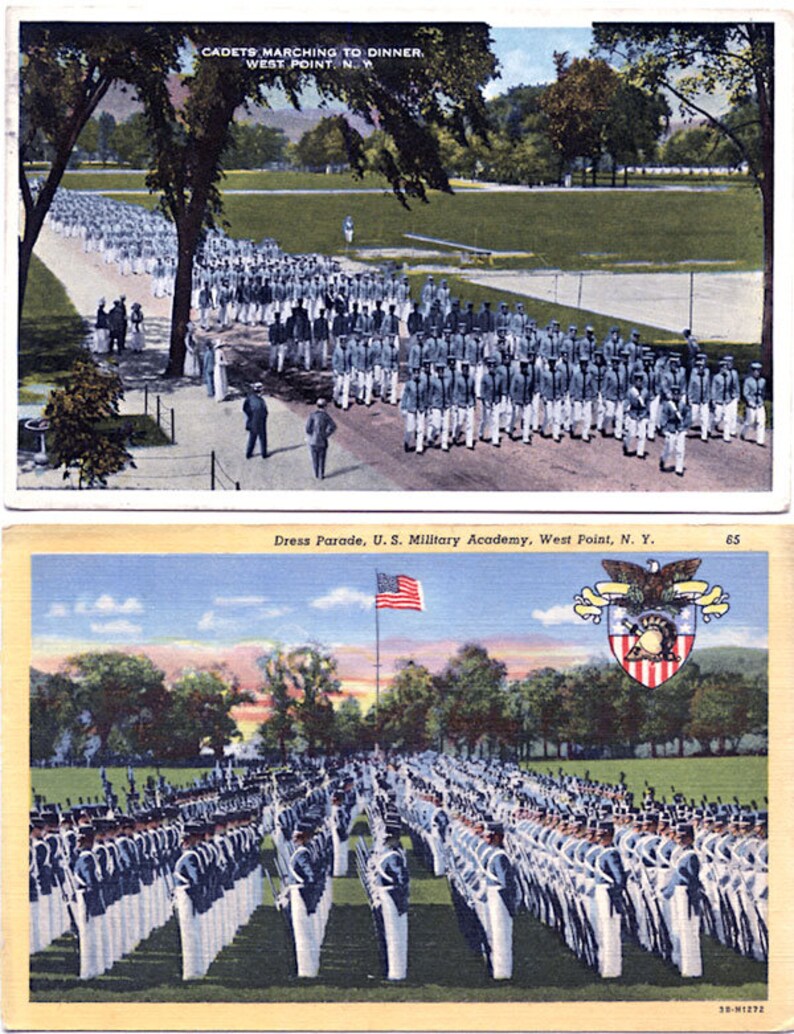 West Point NY Vintage Postcards Dress Parade Cadets - Etsy