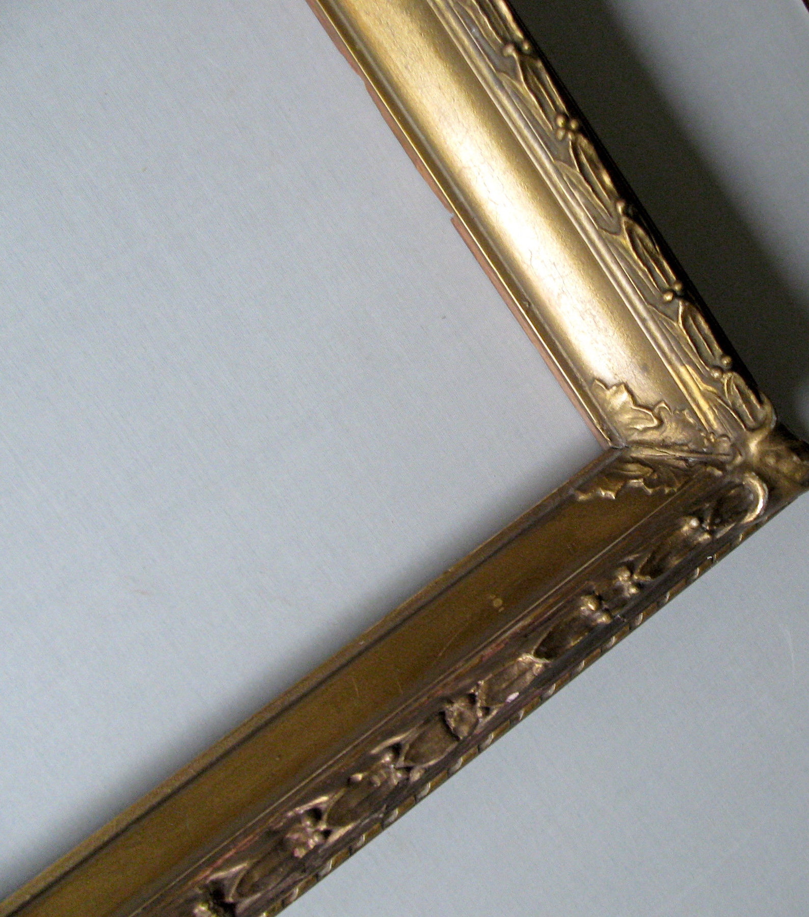 Antique Frame Gold Metal Leaf Finished Corners C.1910 - Etsy