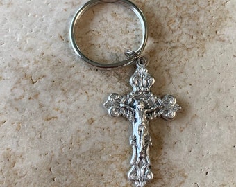 Paracord St Benedict Crucifix Keychain Catholic Keychain - Etsy