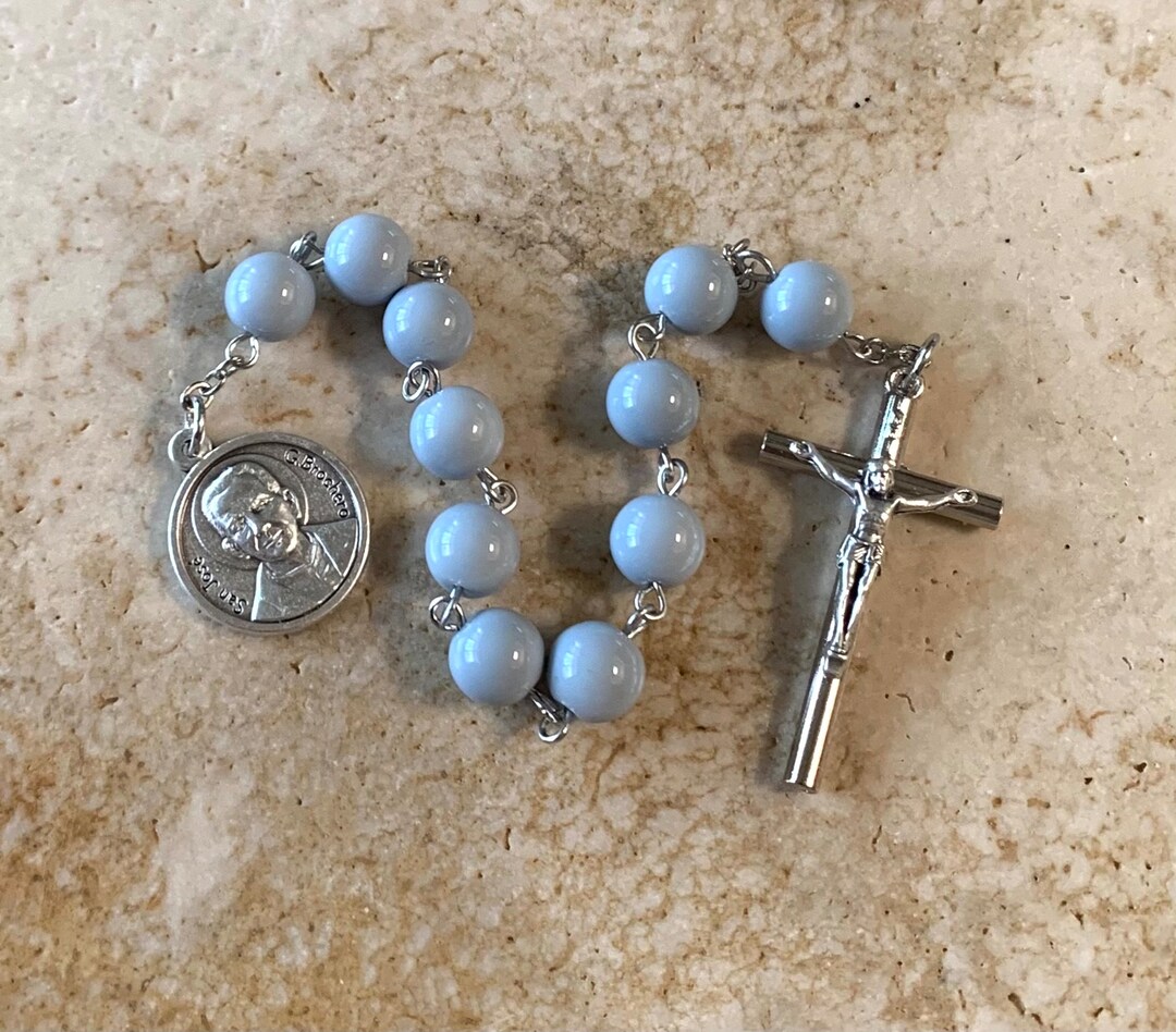 St. Jose Brochero Blue Gray Rosary Tenner - Etsy