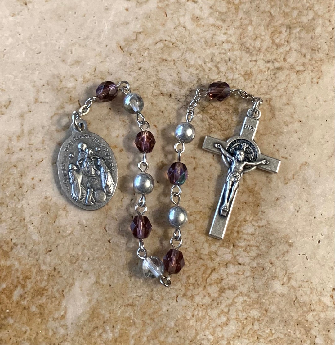 Our Lady of the Most Holy Rosary/st. Dominic Rosary Tenner - Etsy