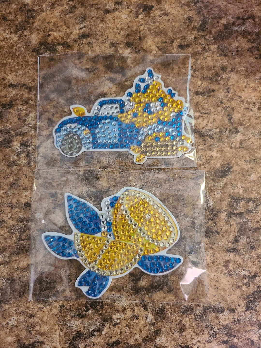 12 Lemon and Blue Magnet Set - Etsy