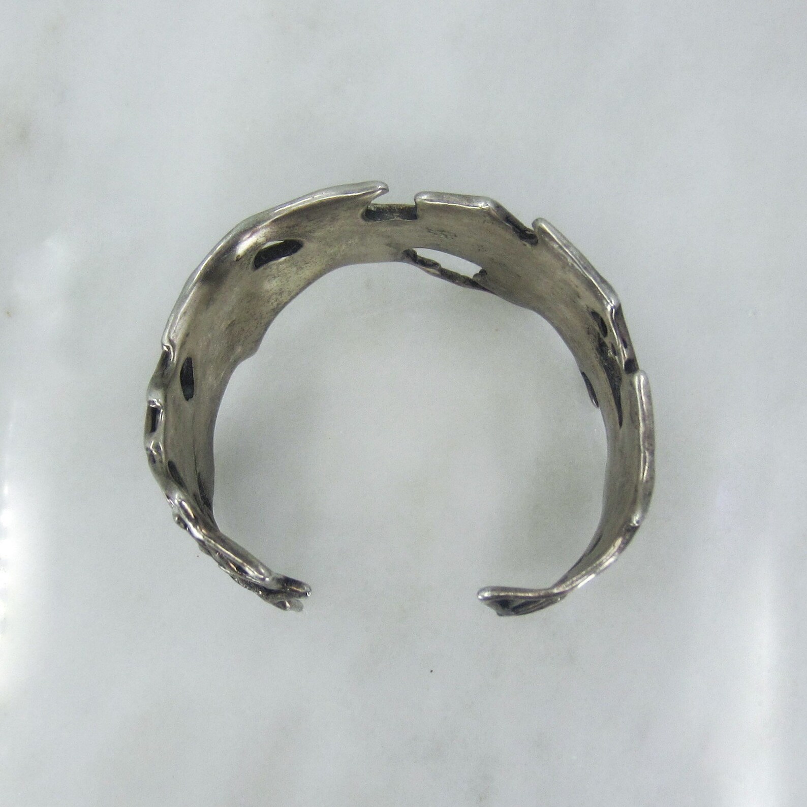 Vintage Bracelet, Modernist Geometric Textured Cuff Sterling C. 1970 ...