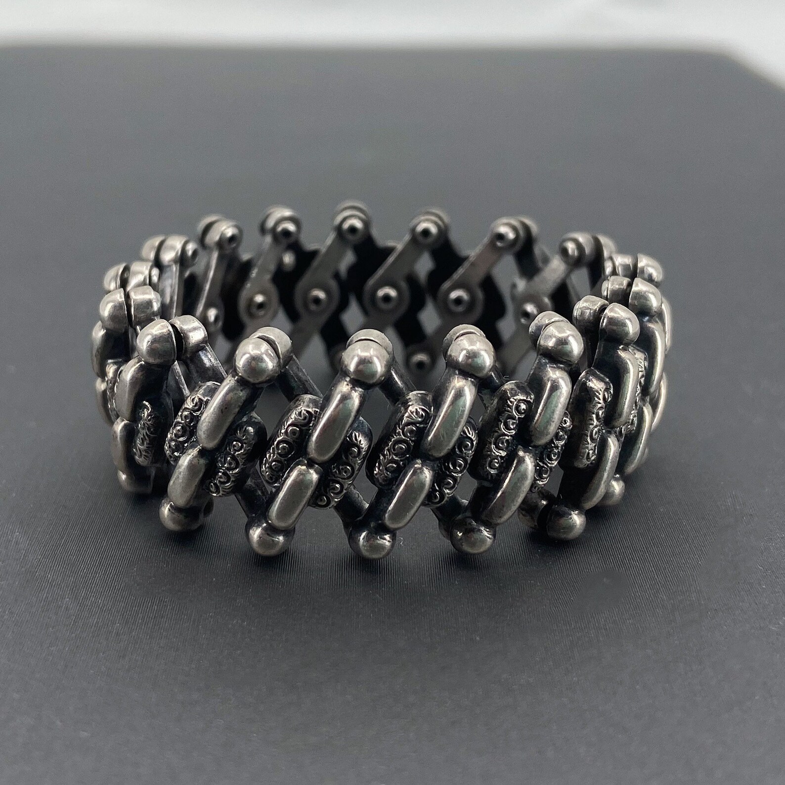 Victorian Expansion Bracelet 800 Silver C. 1890 Vintage Bracelet ...