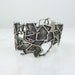 Vintage Bracelet, Modernist Geometric Textured Cuff Sterling C. 1970 ...