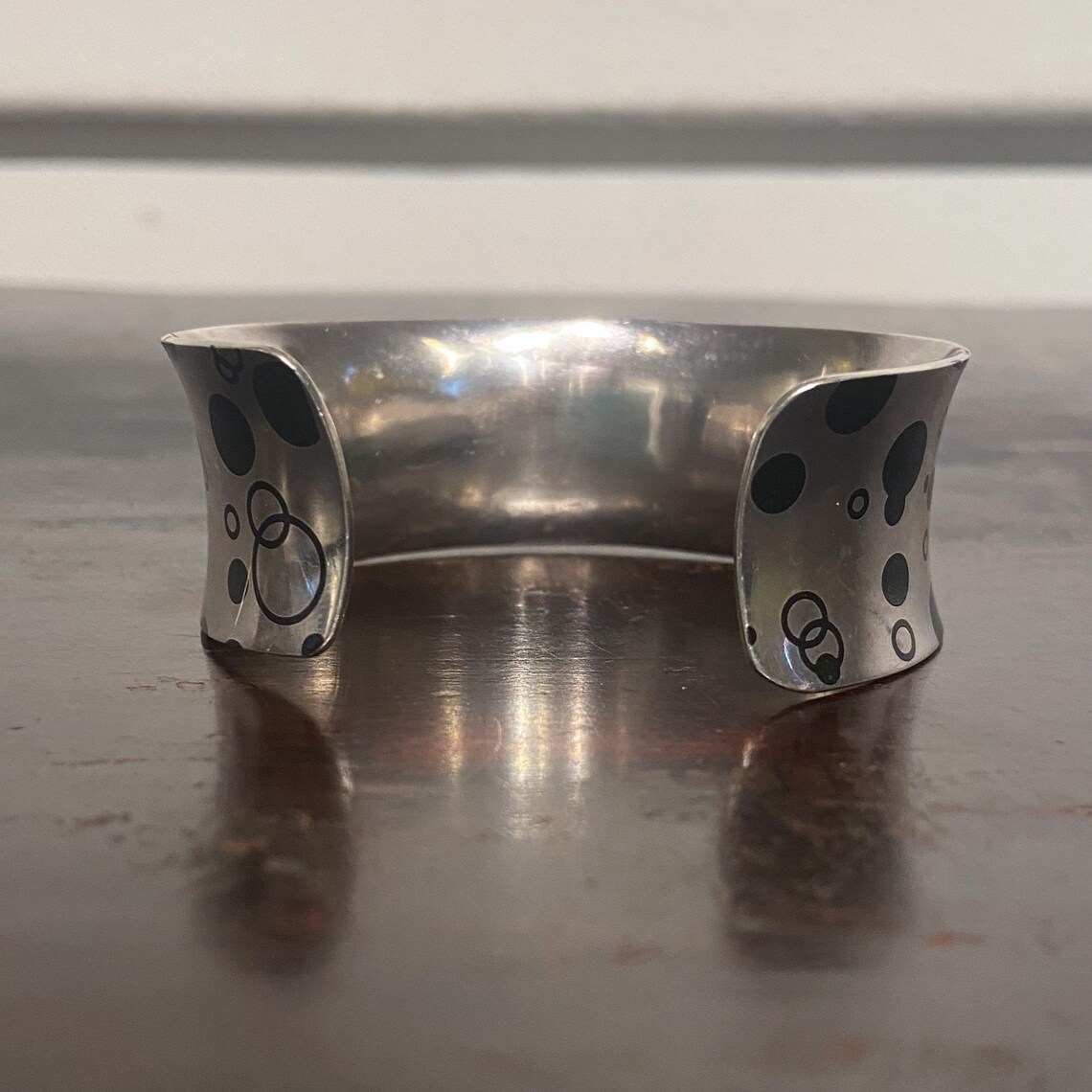 Vintage Bracelet, Post-modern Enamel Bubble Cuff Sterling C. 1990 ...