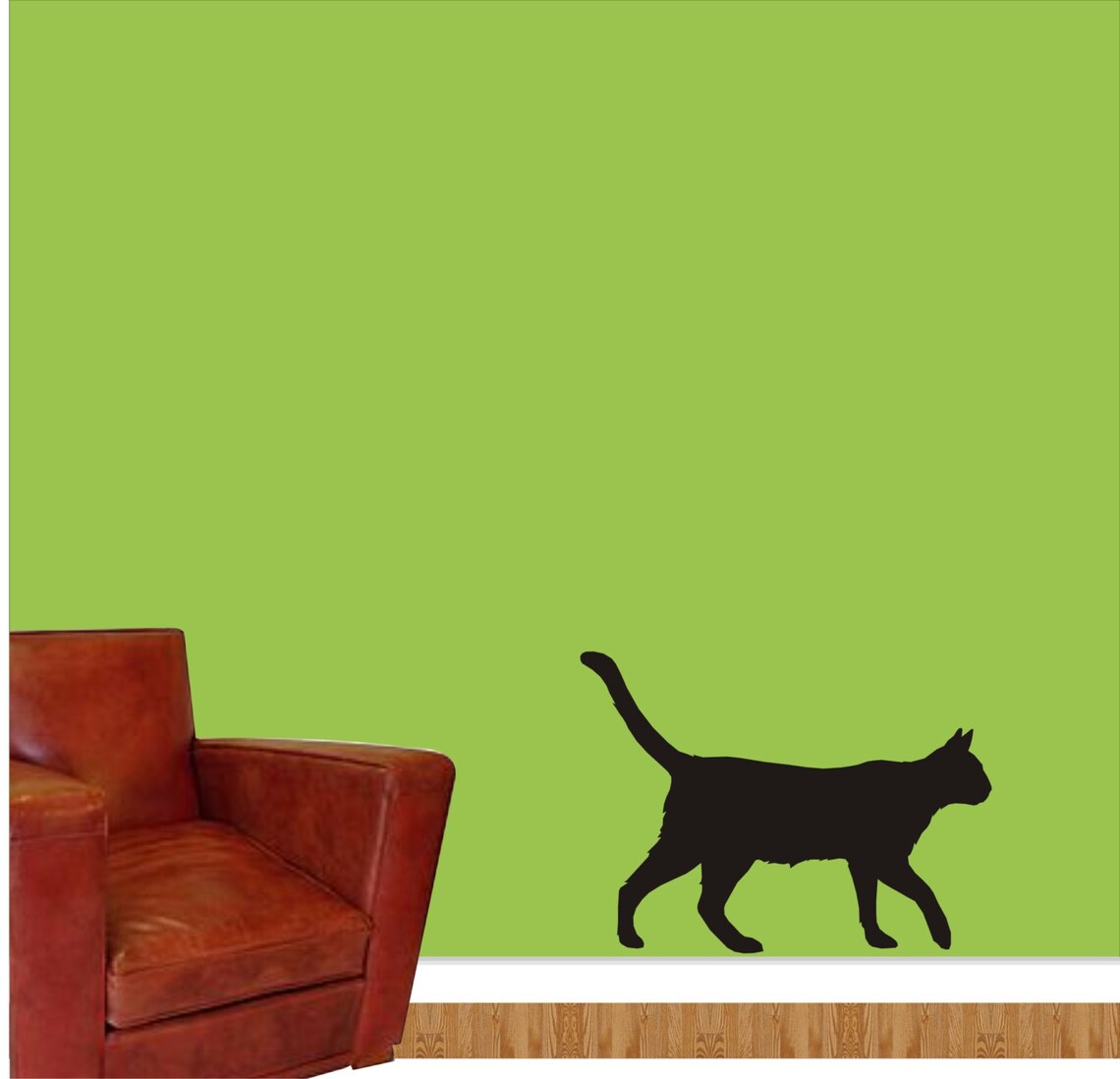 Cat Wall Vinyl Decal - Floorboard Cat Wall Vinyl Decal - Cat on Couch ...