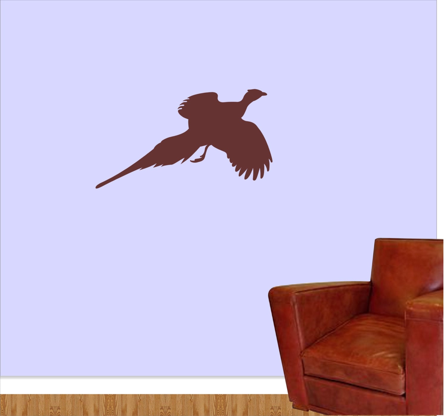 Pheasant Wall Graphic Vinyl Decal Sticker - Flying Pheasant Wall Decal ...