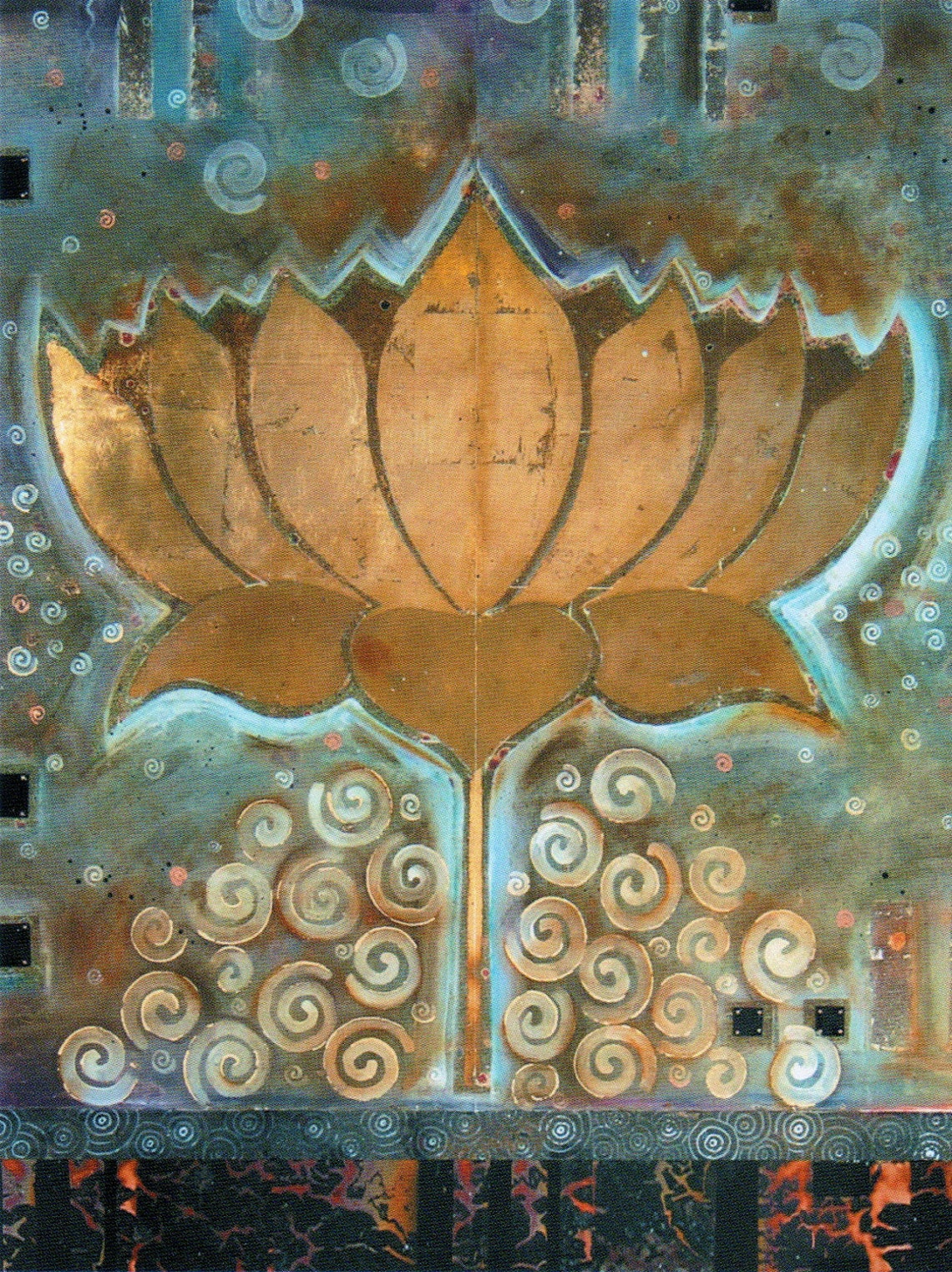 Lotus Note Cards - Etsy