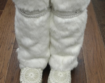 Rabbit Fur Boots | Etsy