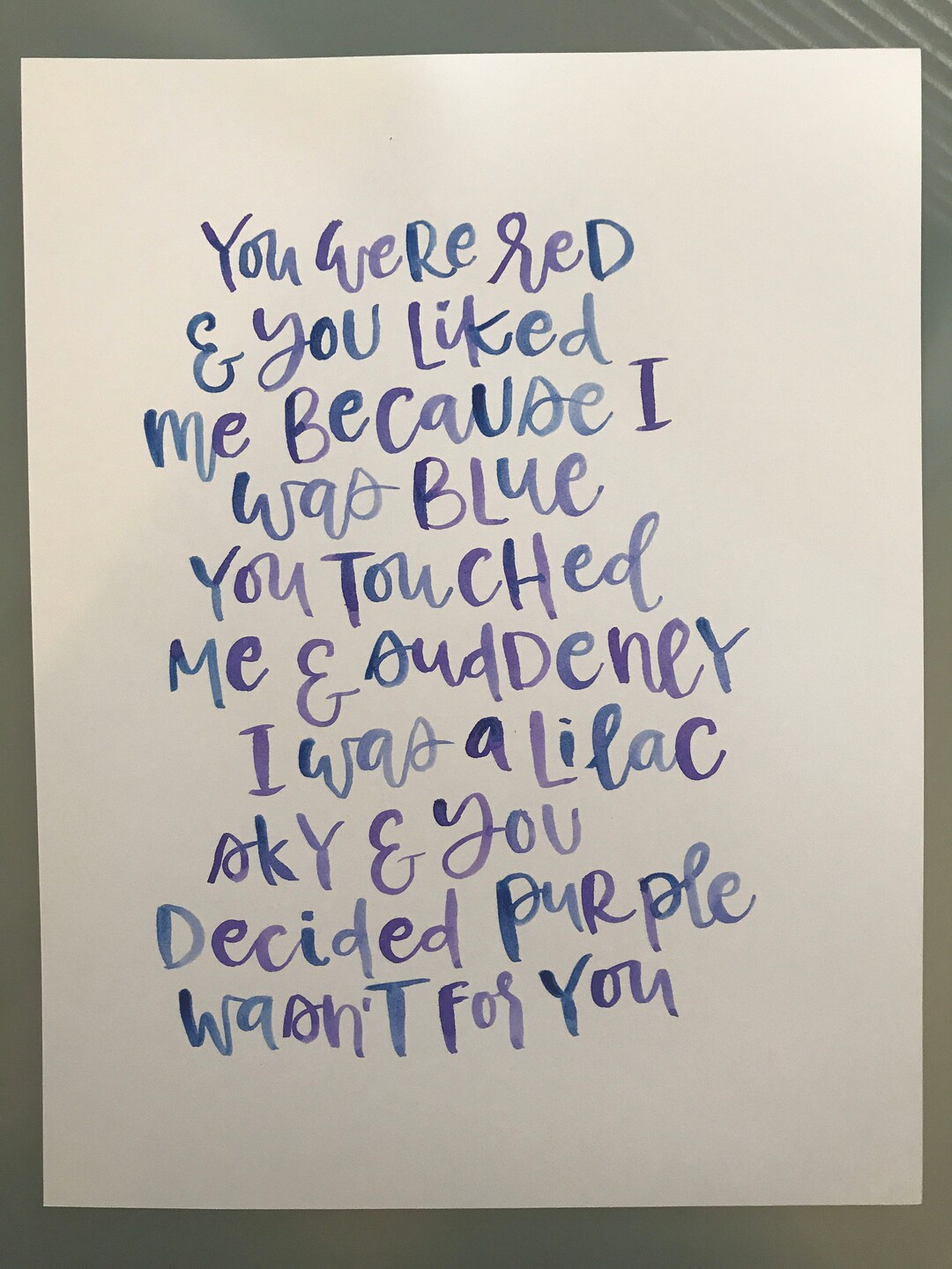 Halsey "colors" Watercolor Lyric Poster 8.5x11 Inches on 110 Lb White ...