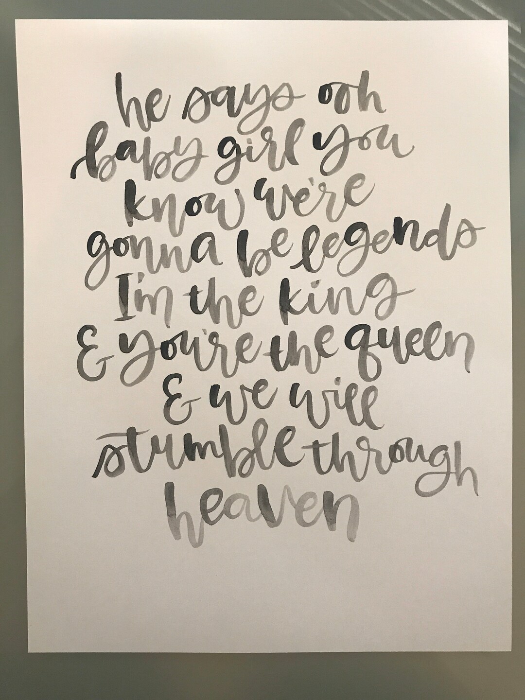 Halsey young God Watercolor Lyric Poster 8.5x11 Inches on 110 Lb White ...