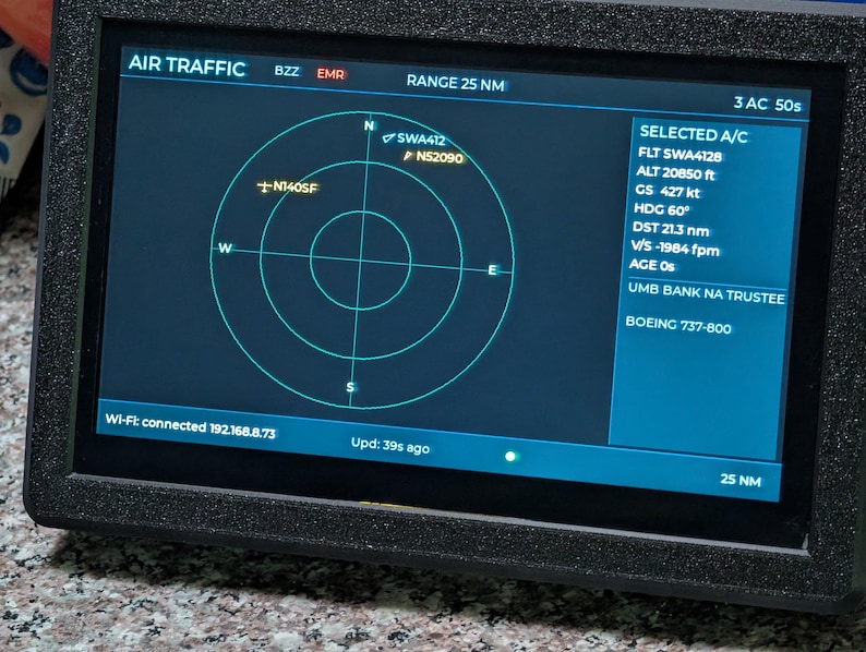 Live Aircraft Desktop Radar Display | Aviation Gift for Pilots, Plane ...