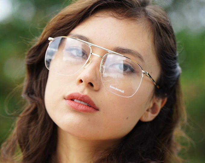 Vintage Eyeglasses 1990's Frames Glasses by Mario Martinelli Aviator ...